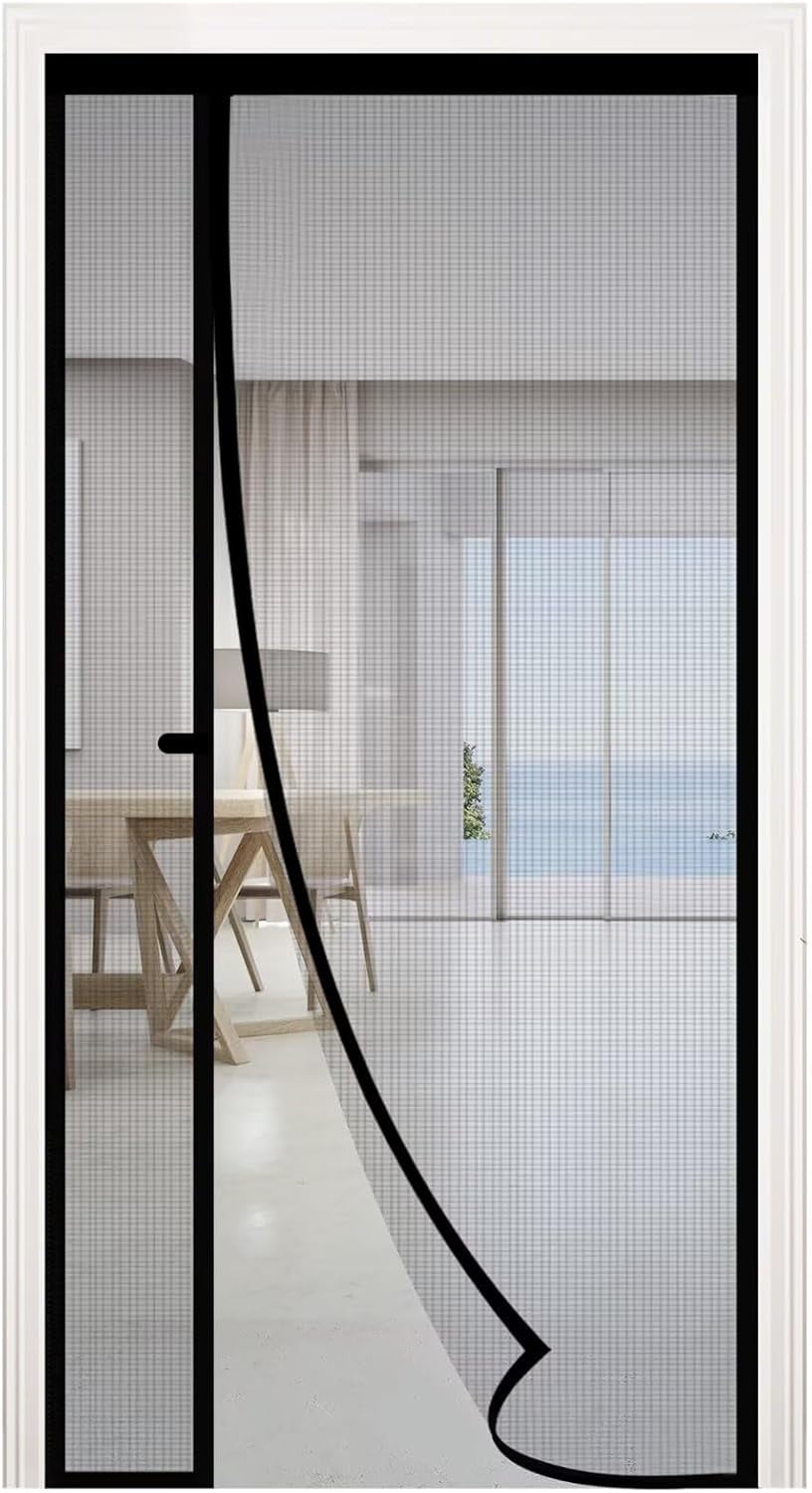 Fiberglass Magnetic Door Screen,Fit Doors Size 30"x78",Auto Close ...