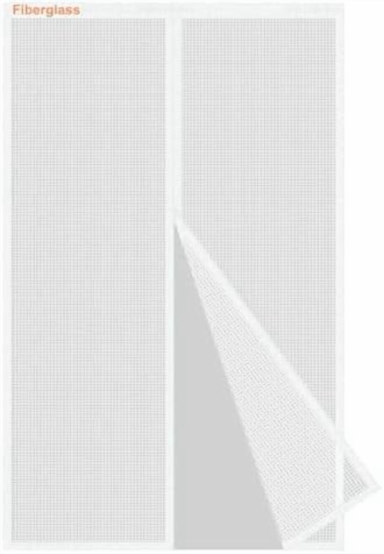 Fiberglass Magnetic Screen Door Actual Size 38"x97", White Bugs Net ...