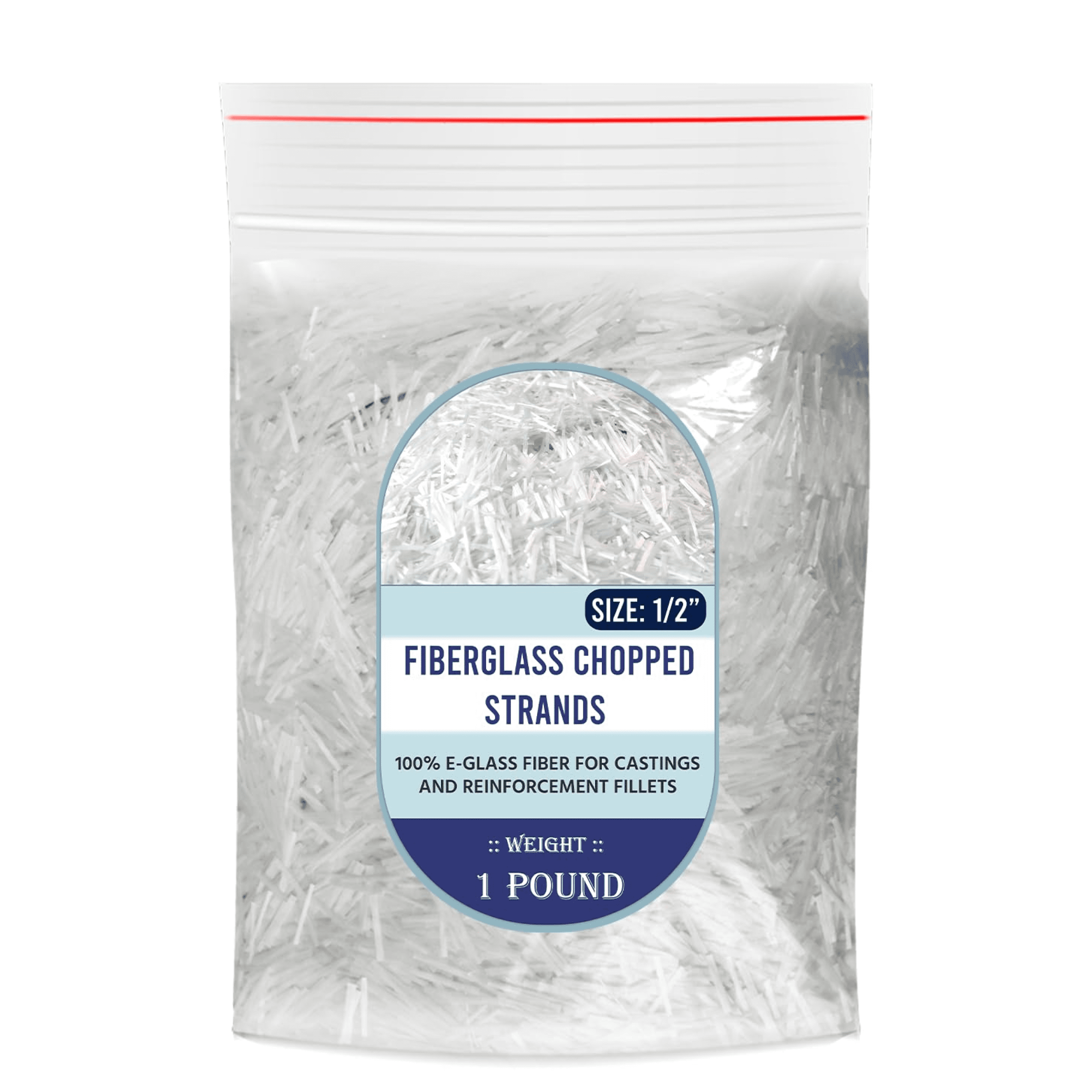 1/2" Fiberglass Chopped Strands - 1 Pound - E-Glass Fibers - Polyester ...