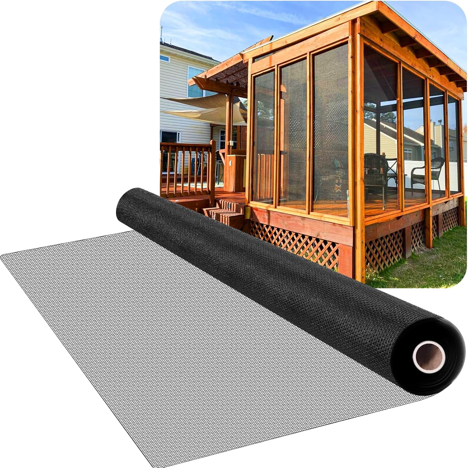 Fiberglass Screen Roll, 39" X 100' Window Screen Mesh Door Mesh ...