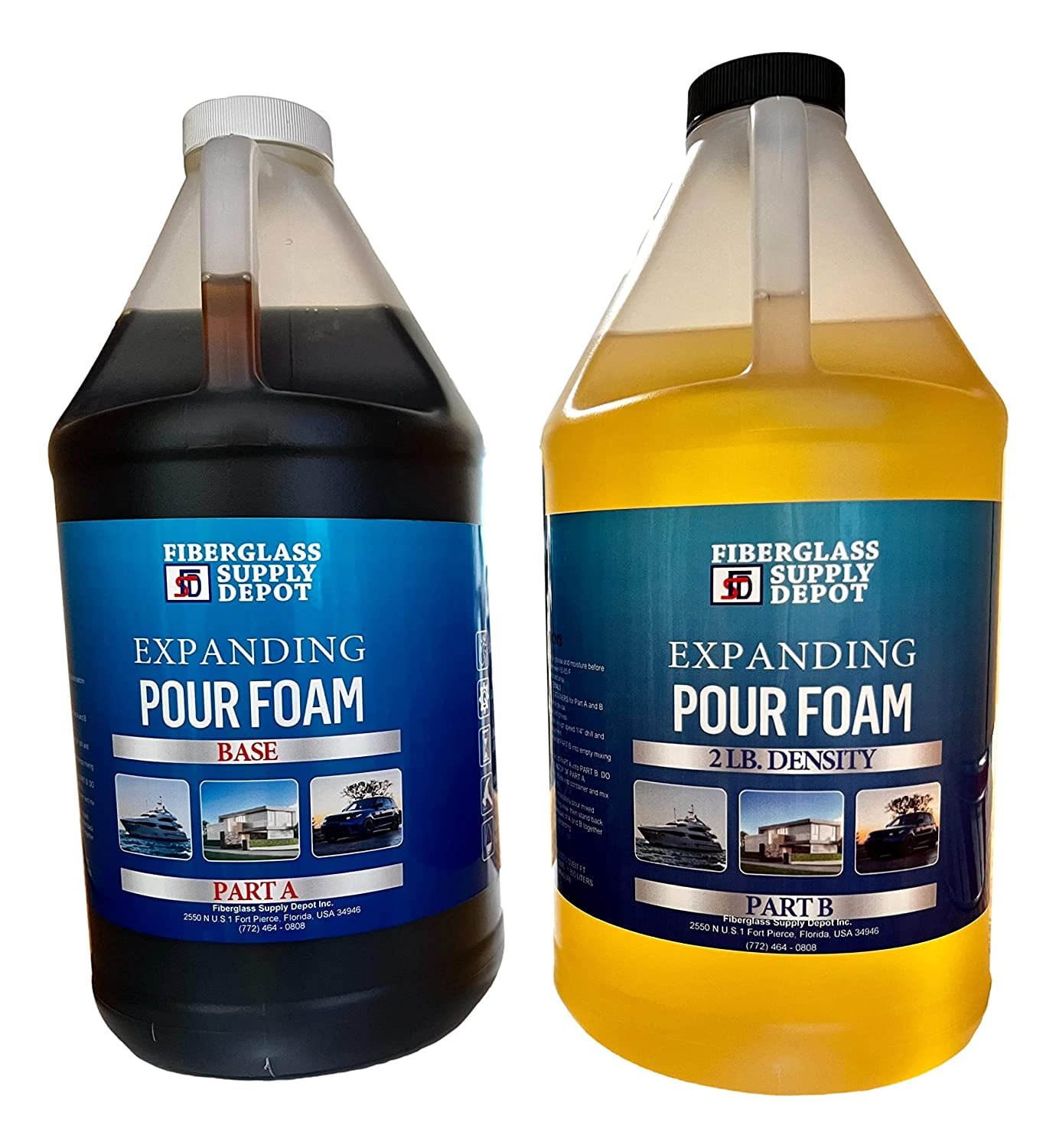 Fiberglass 2 Lb. Density Foam Kit: Polyurethane Liquid for Boat ...