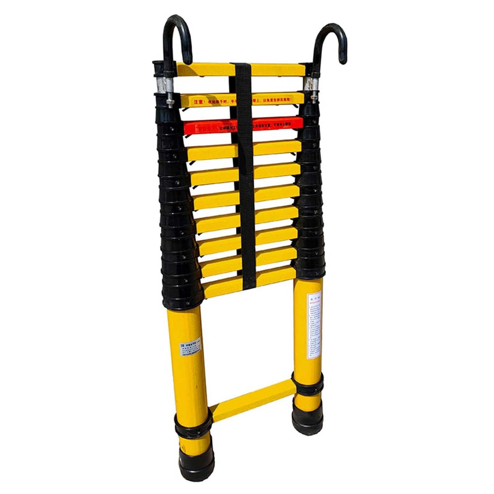 Fiberglass Telescoping Ladder with Hooks - Insulated Extension Ladder ...