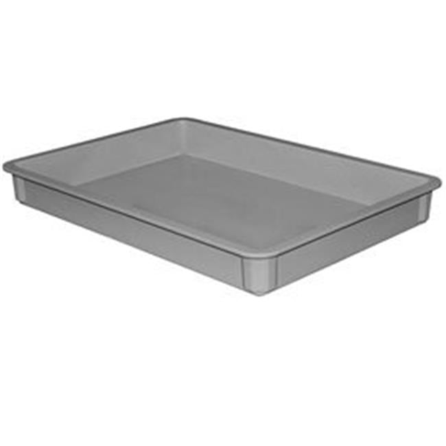 Fiberglass Toteline Stacking Tote - 25.75 x 17.75 x 3 in., Gray ...