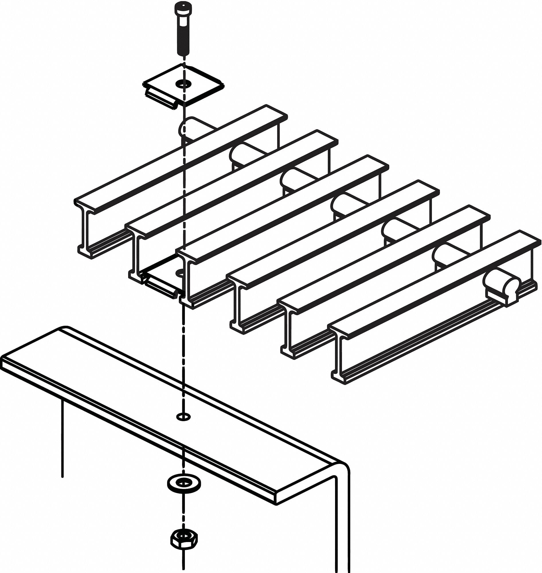 Fibergrate Grating Clip,316 Stainless Steel,PK25 876110 - Walmart.com