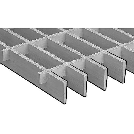 Fibergrate Fiberglass Moltruded Grating, Light Gray, 4ft Span, Grit-Top ...
