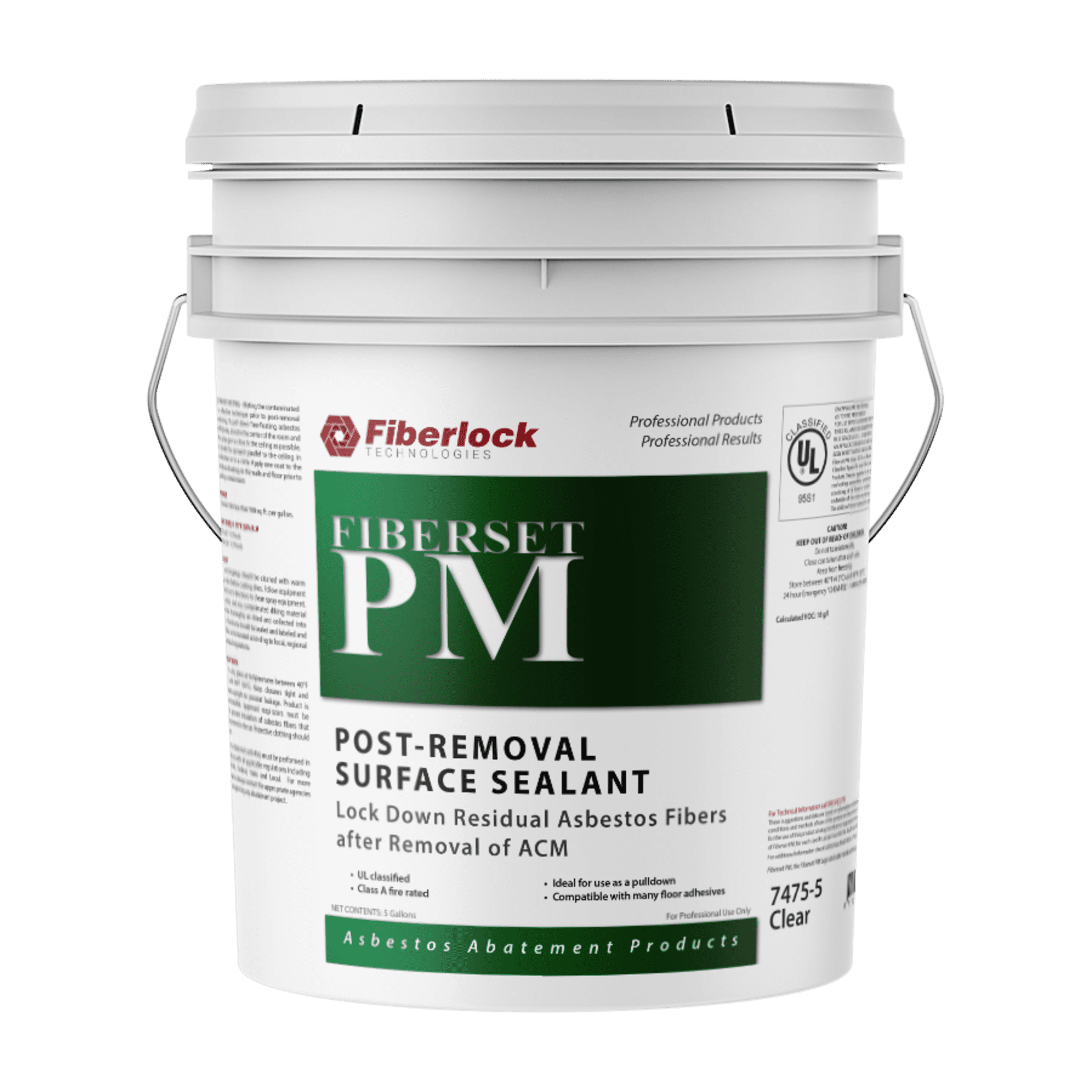 Fiberlock Fiberset PM Post-Removal Surface Sealant, Clear, 5 Gallon ...