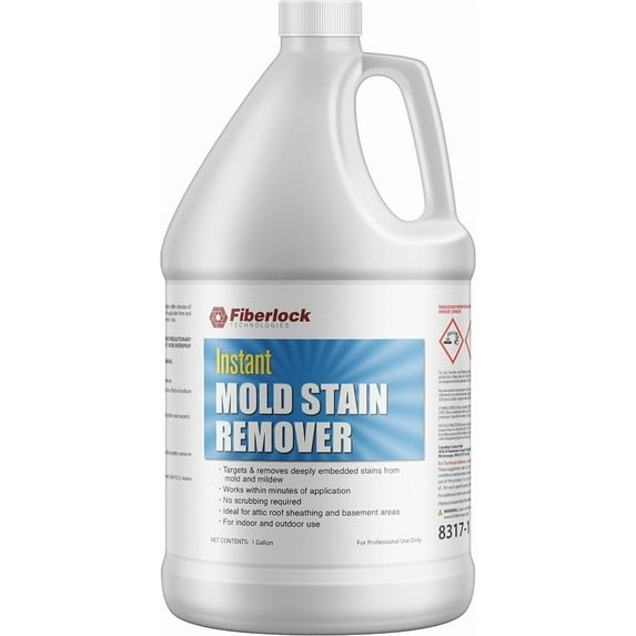 Fiberlock Instant Mold Stain Remover, 1 Gallon, Cleans Deeply Embedded ...