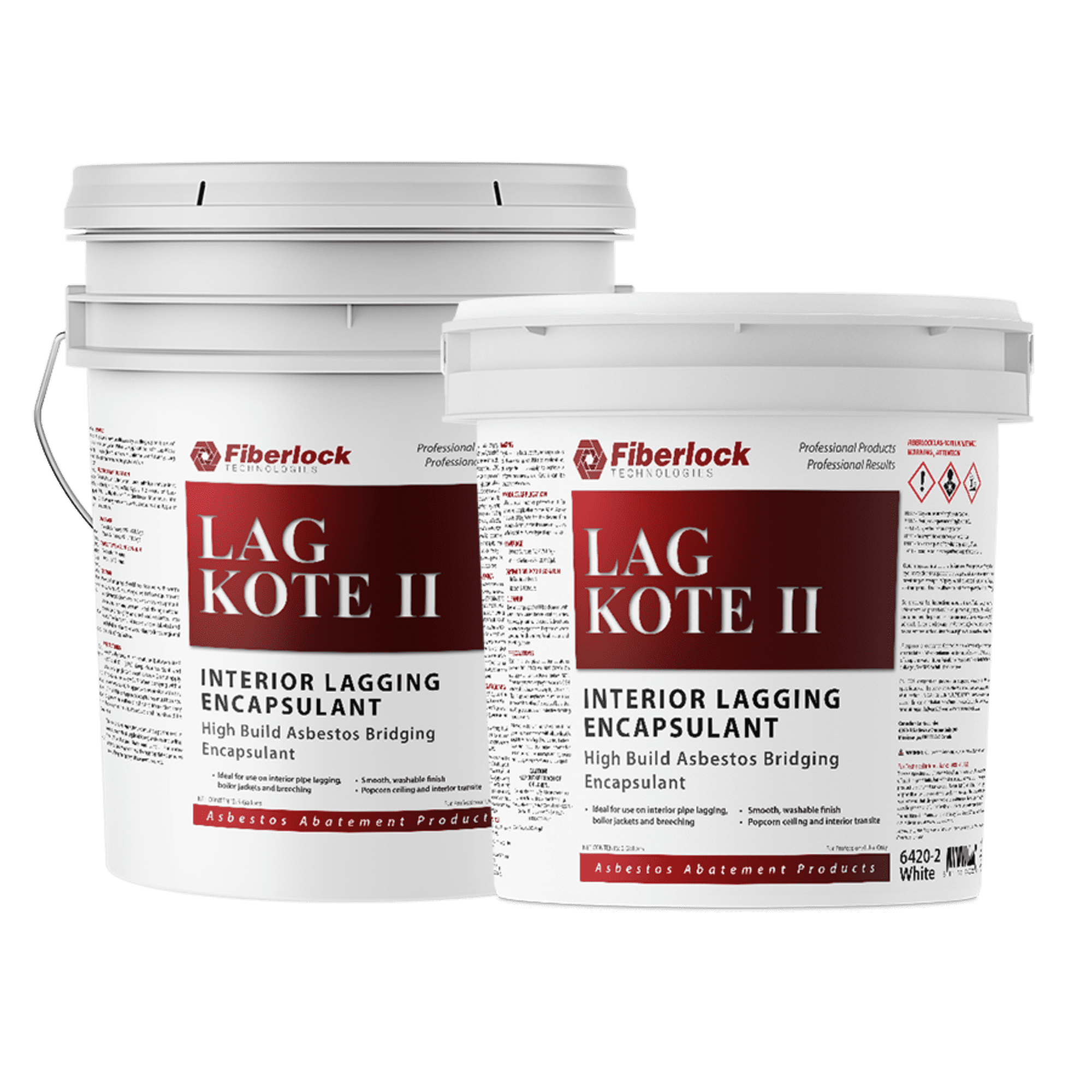 Fiberlock Lag-Kote II Interior Lagging Encapsulant, White, 5 Gallon ...