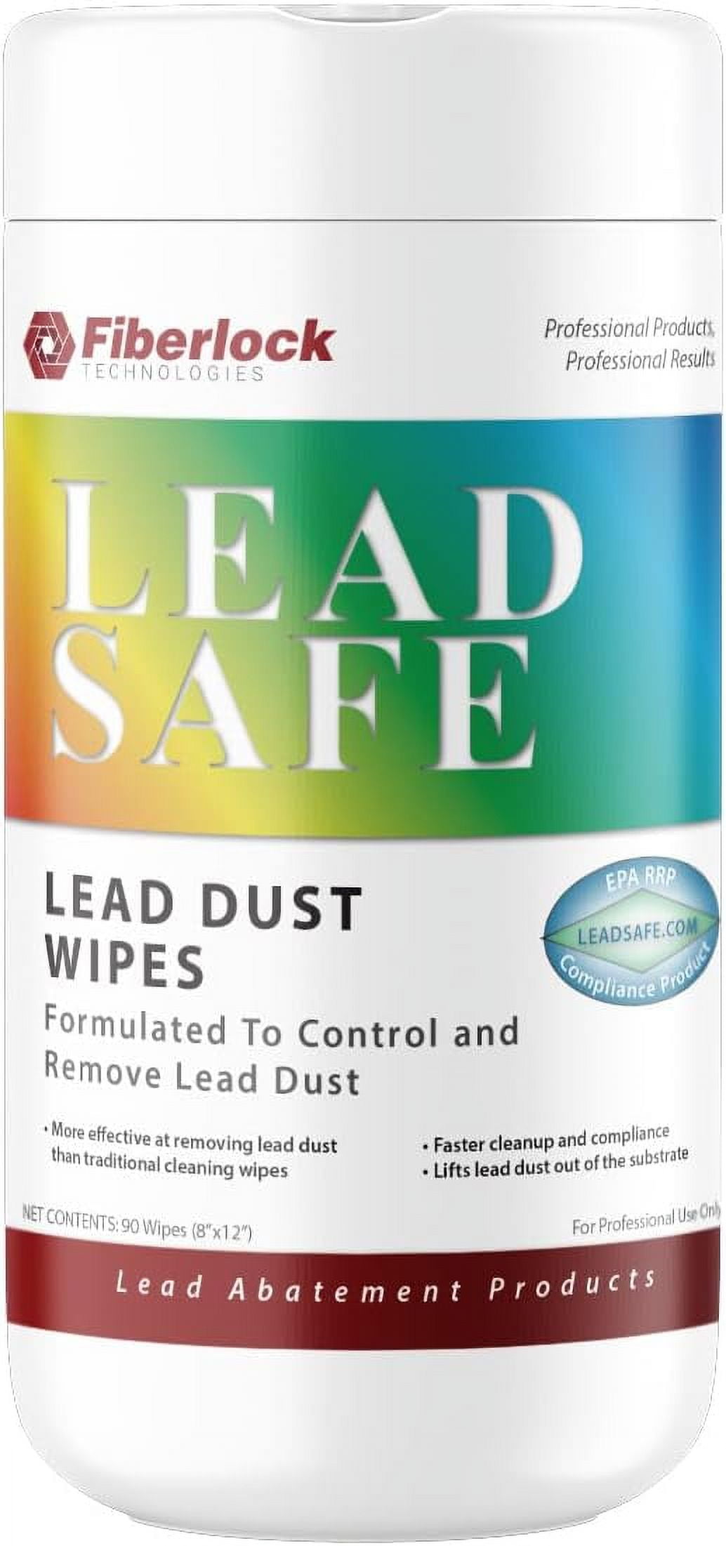 Fiberlock LeadSafe Dust Wipes, 90 Count, Controls & Removes Lead Dust ...