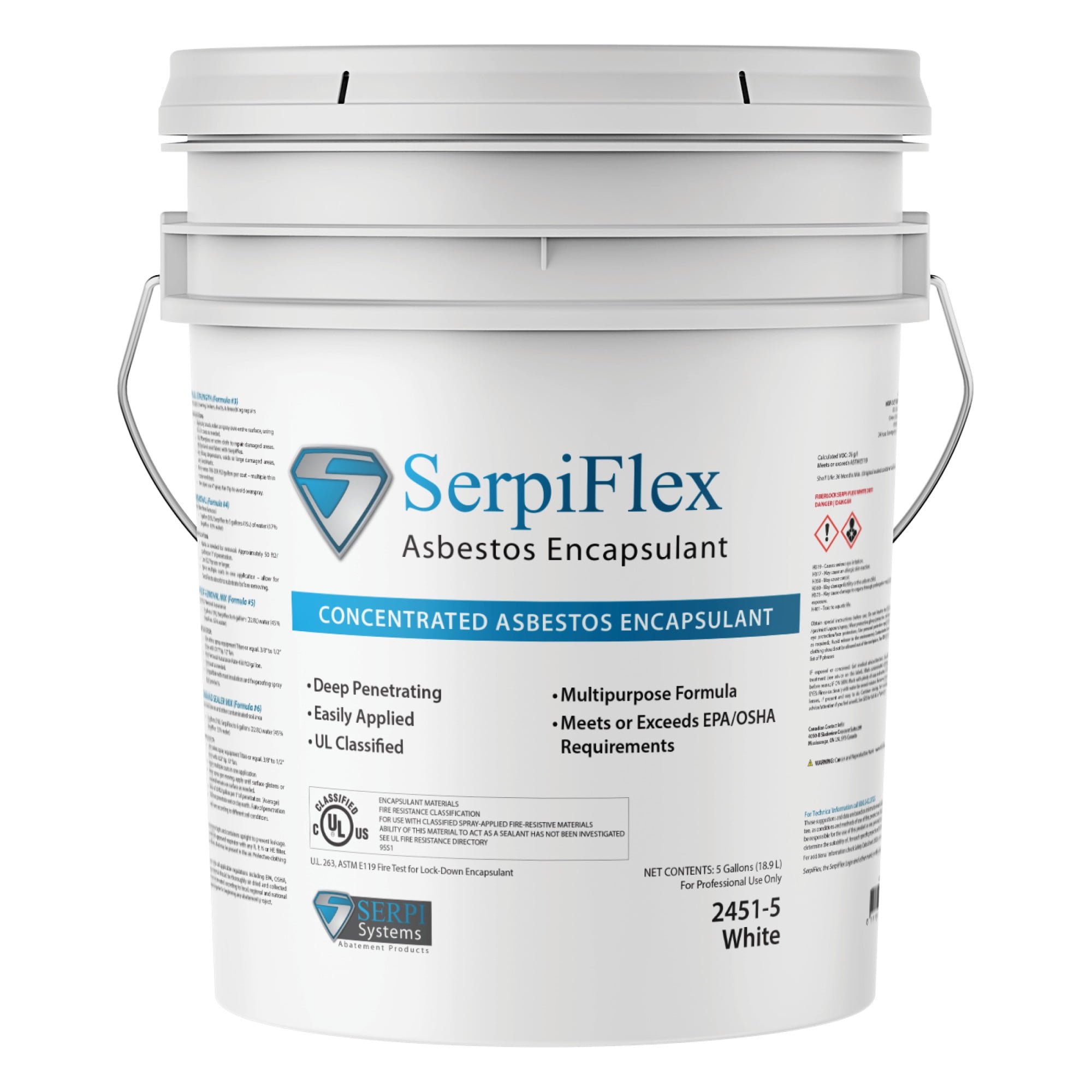 Fiberlock SerpiFlex Asbestos Encapsulant - Concentrated, 5-Gallon ...
