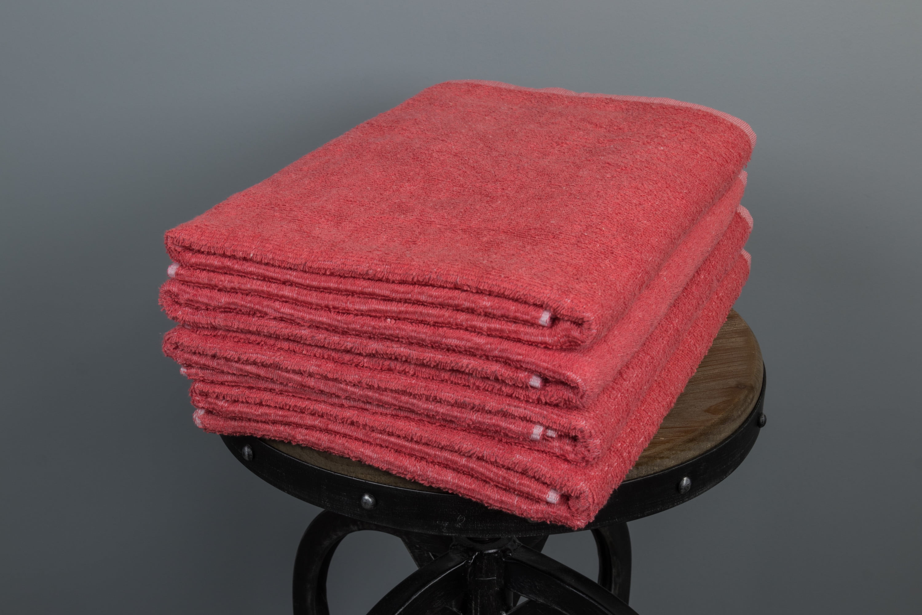 Fibertone 4-Piece Solid Beach Towel Set, Coral (60x30) - Walmart.com