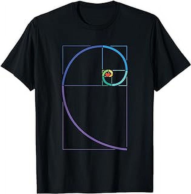 Fibonacci Heart Math Geometry Golden Ratio T-Shirt - Walmart.com