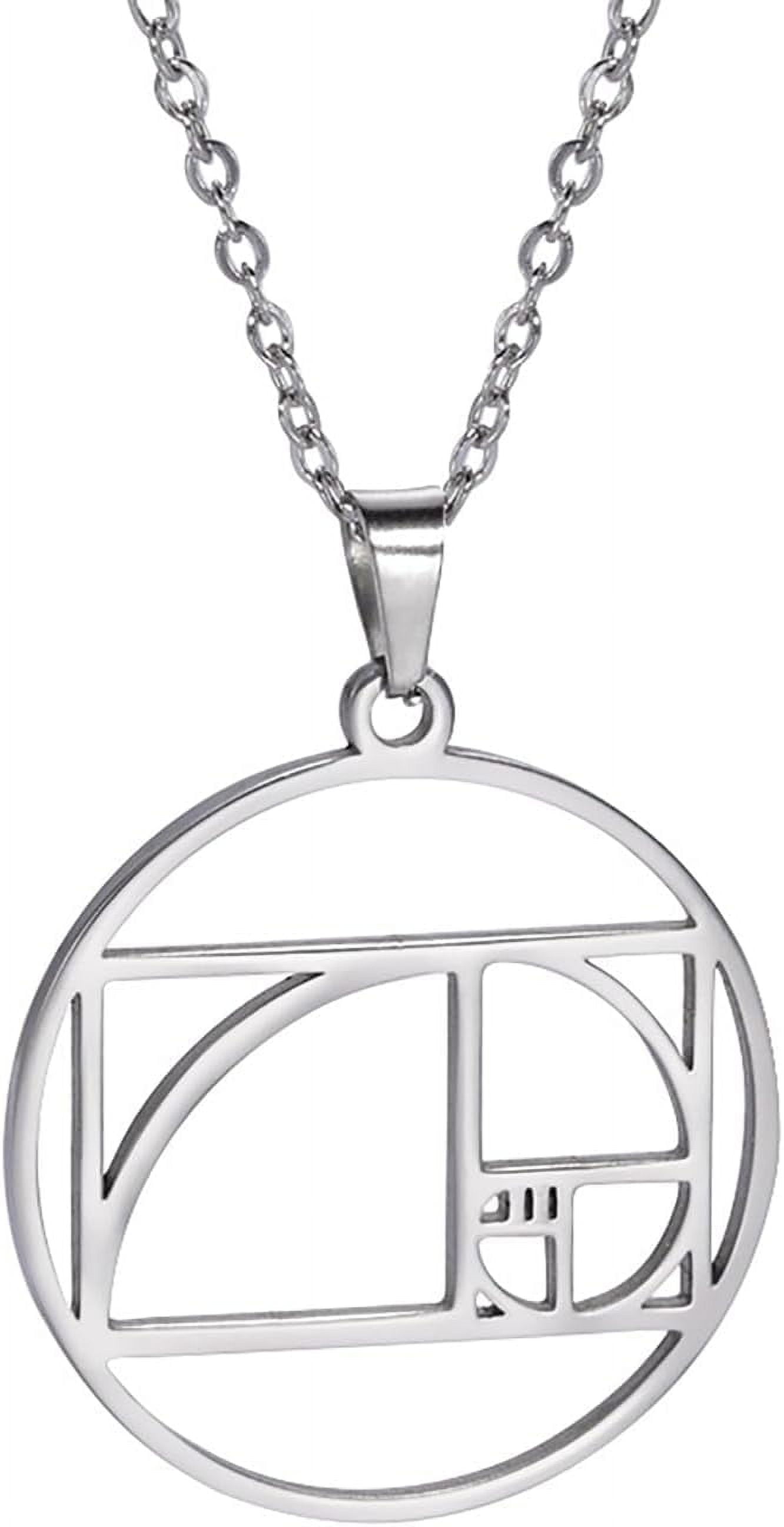 Fibonacci Spiral Necklace Golden Ratio Necklace Golden Ratio Pendant ...