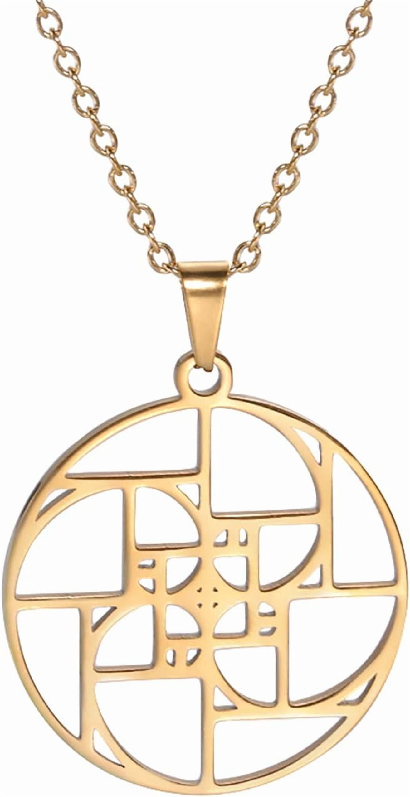 Fibonacci Spiral Necklace Golden Ratio Necklace Golden Ratio Pendant ...