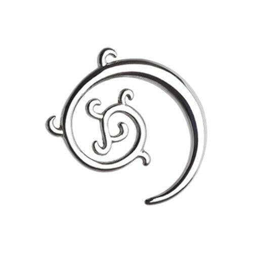 Fibonacci Swirls Steel Ear Gauge Spiral Hanging Taper - Walmart.com