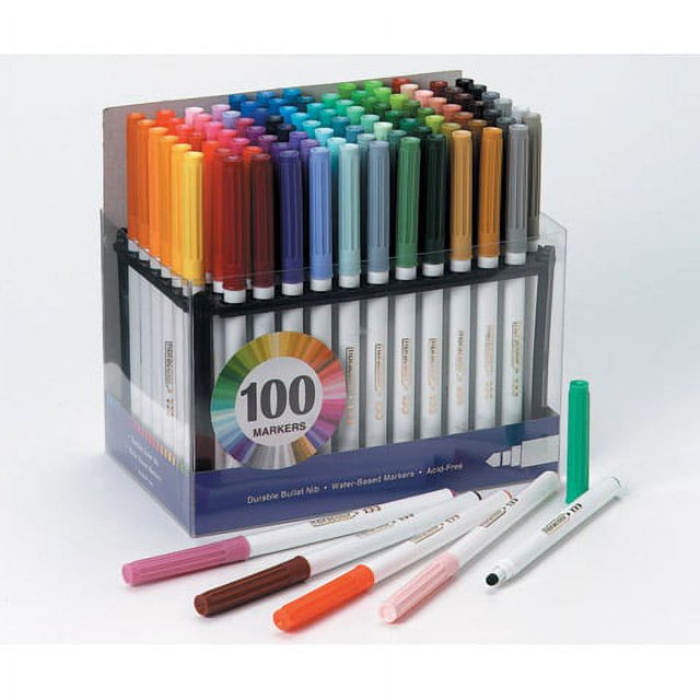 Fibra Color Markers 100Pk Made In Italy - Walmart.com