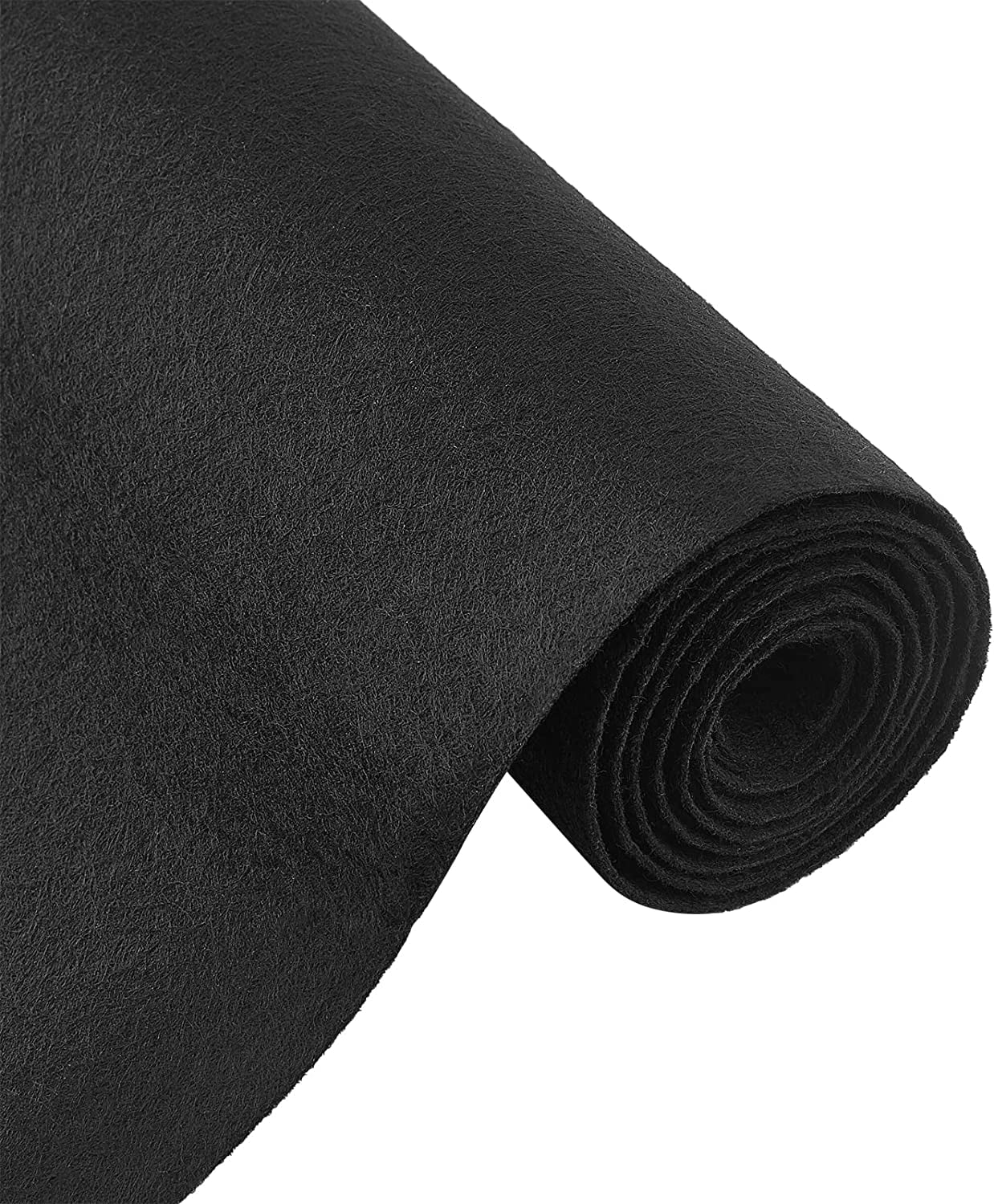 Fibre 1 roll Polyester Felt Sticker Rectangle Black 300x40x0.09cm 3m ...