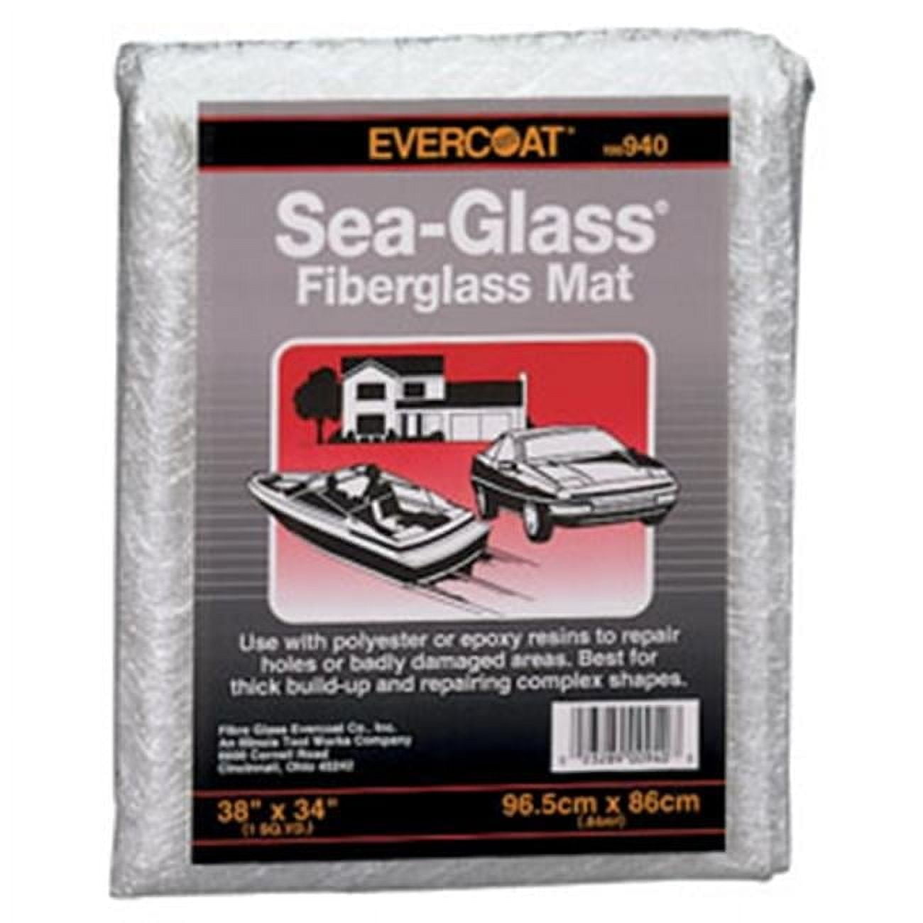 Fibre Glass-Evercoat Fiberglass Mat- 1 Sq. Yd. - Walmart.com