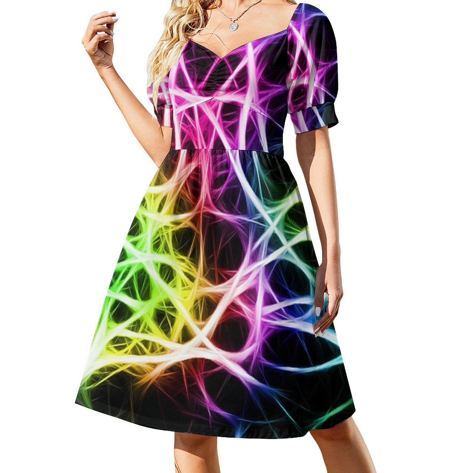 Fibre Optic Sleeveless Dress Dress for girls prom dress loose summer ...