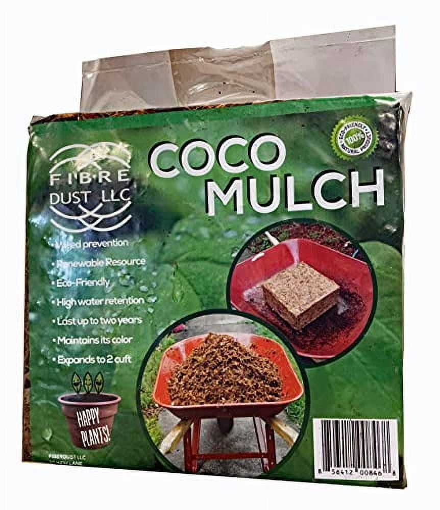 FibreDust 17 lbs Coconut Coir Mulch - 4KG Pack of 2 - 100% Natural ...