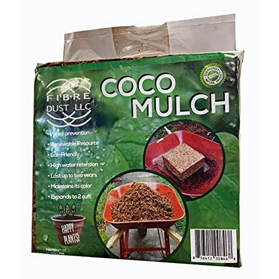 FibreDust 17 lbs Coconut Coir Mulch - 4KG Pack of 2 - 100% Natural ...