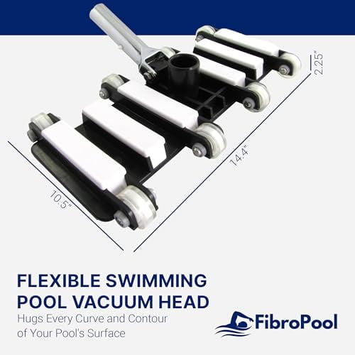 FibroPool Professional-Grade Flexible Pool Vacuum Head - Extra-Wide ...