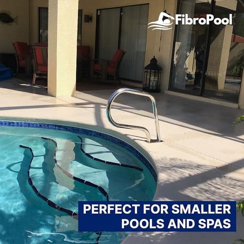 FibroPool Swimming Pool Hand Rail with Easy Mount Base Plate, Rust and ...