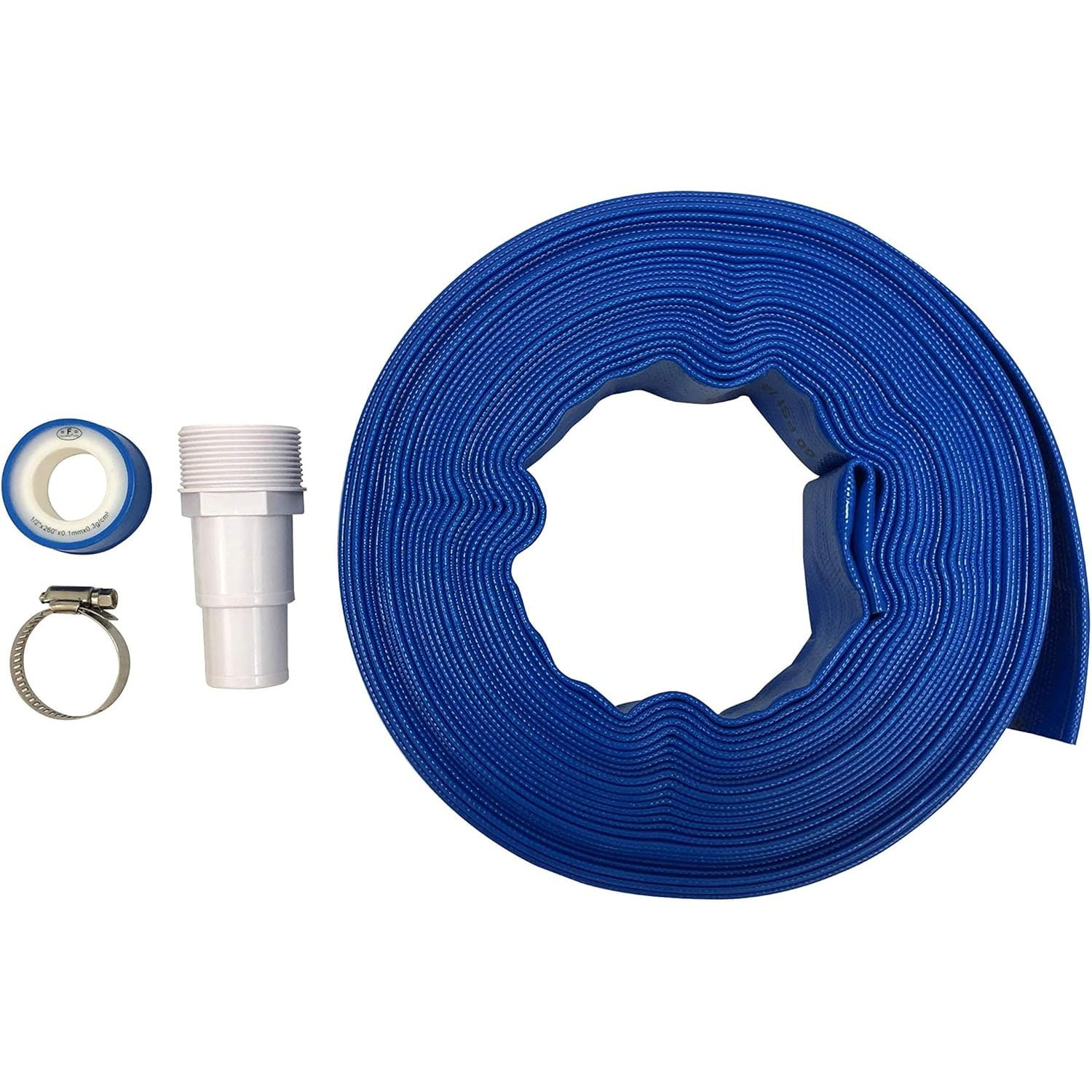 Fibropool Pool Backwash Hose Kit - 1.5 Inch - Complete Kit with Adapter ...
