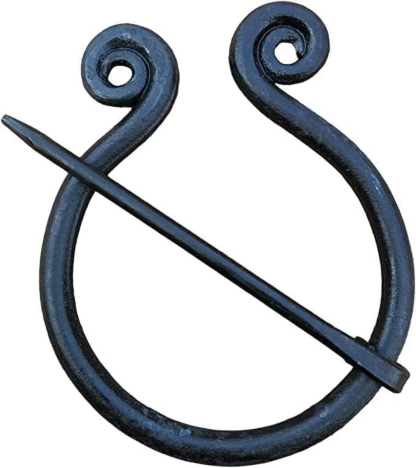 Fibula Brooch with Spiraled Ends Medieval Apron Buckle Clasp Cloak ...