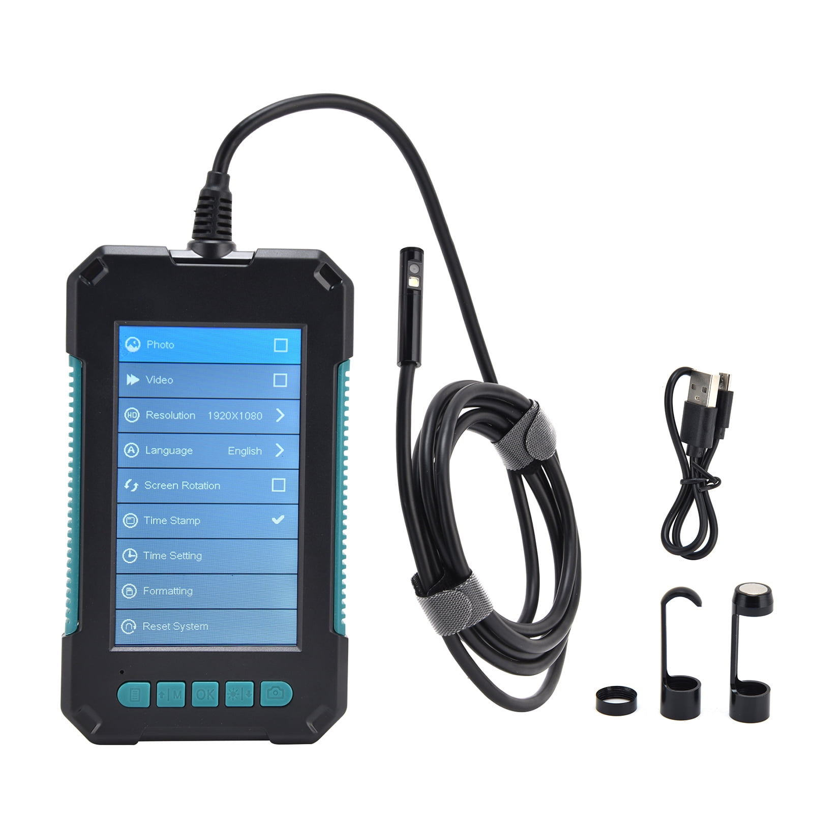 Ficarrico P40 9LED Endoscope 2‑Lens 1080P Waterproof Endoscope Camera ...