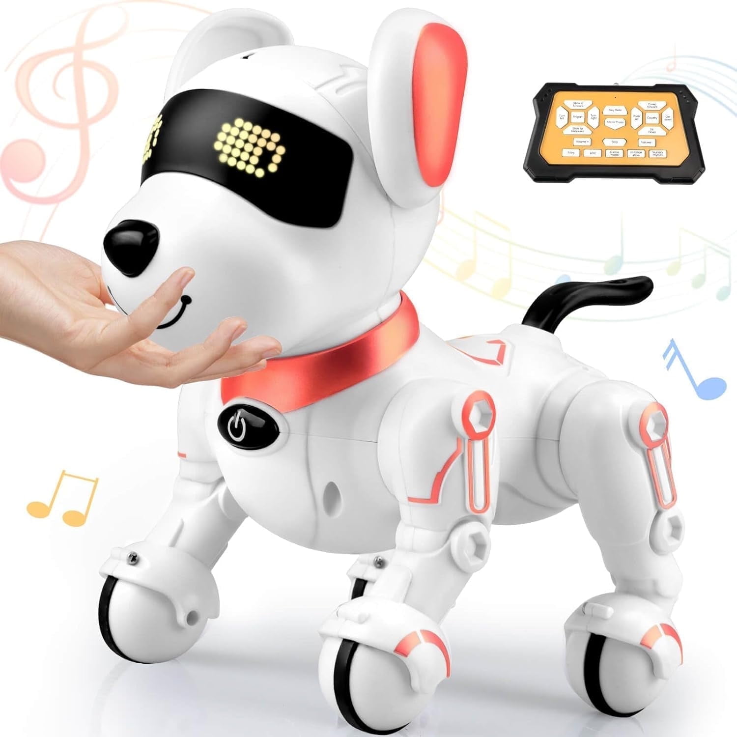 Ficcug Robot Dog, Programmable Interactive Toy with Touch Sensing, Gift ...