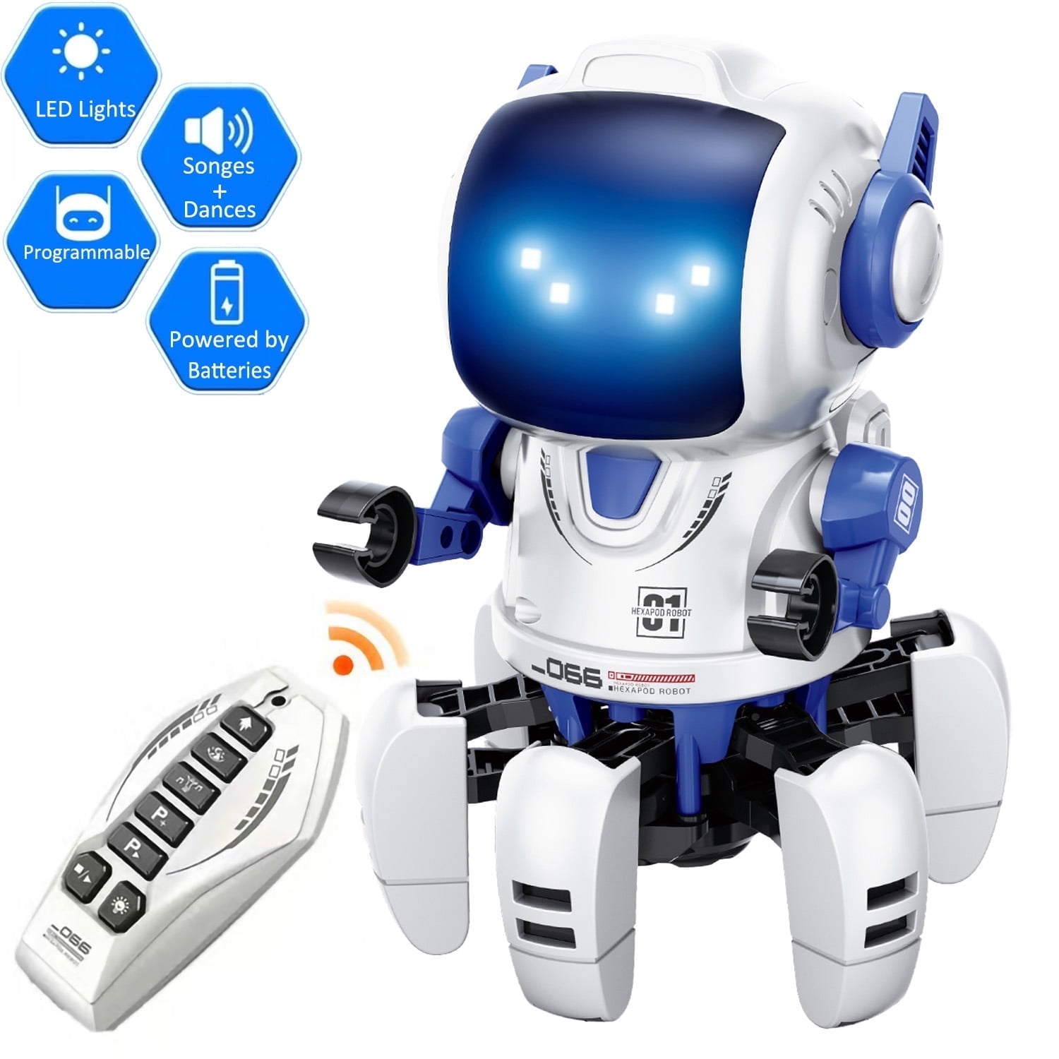 Ficcug Remote Control Robot Toys for Boys,360° Rotation Intelligent ...