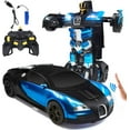 Ficcug Remote Control Transforming Car Robot Toys,2.4GHz 1/14 Scale ...