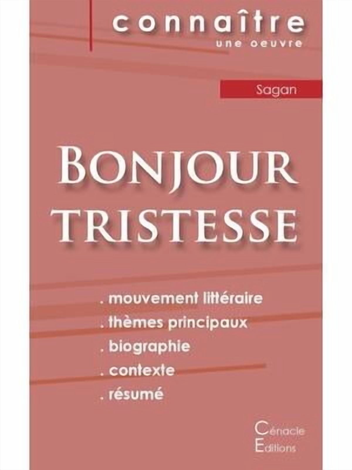 Fiche de lecture Bonjour tristesse de FranÃƒÂ§oise Sagan (Analyse ...
