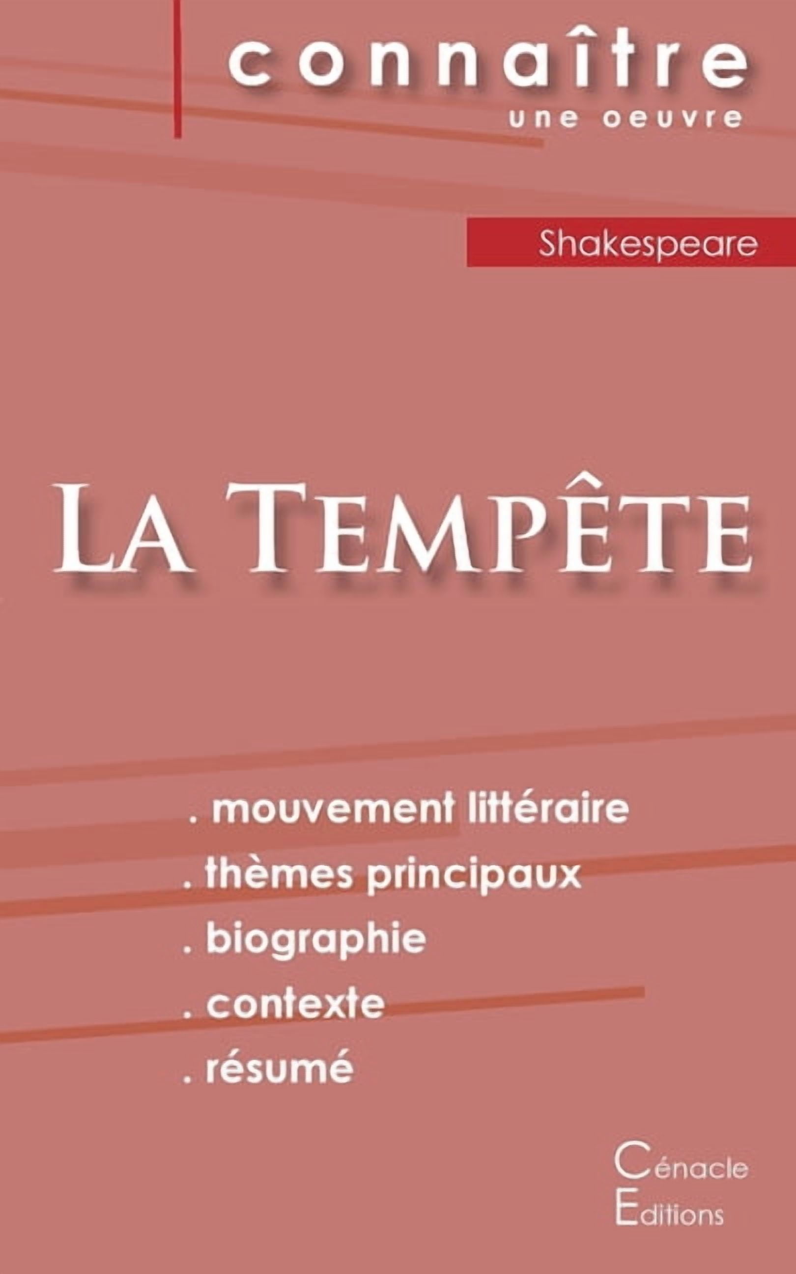 Fiche de lecture La Temp?te de William Shakespeare (analyse litt?raire ...