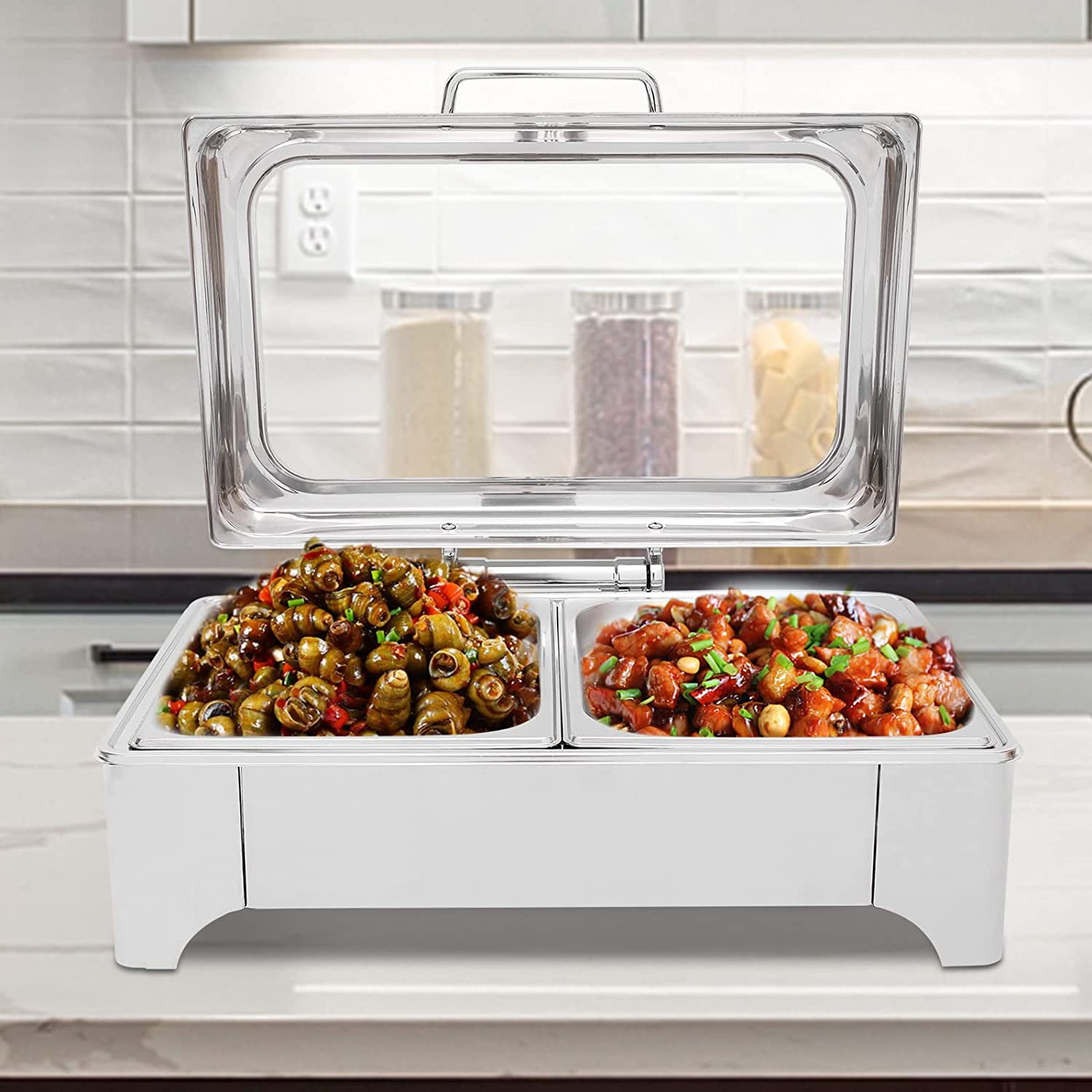 Fichiouy 110V Professional Electric Buffet Food Servers and Warmers ...