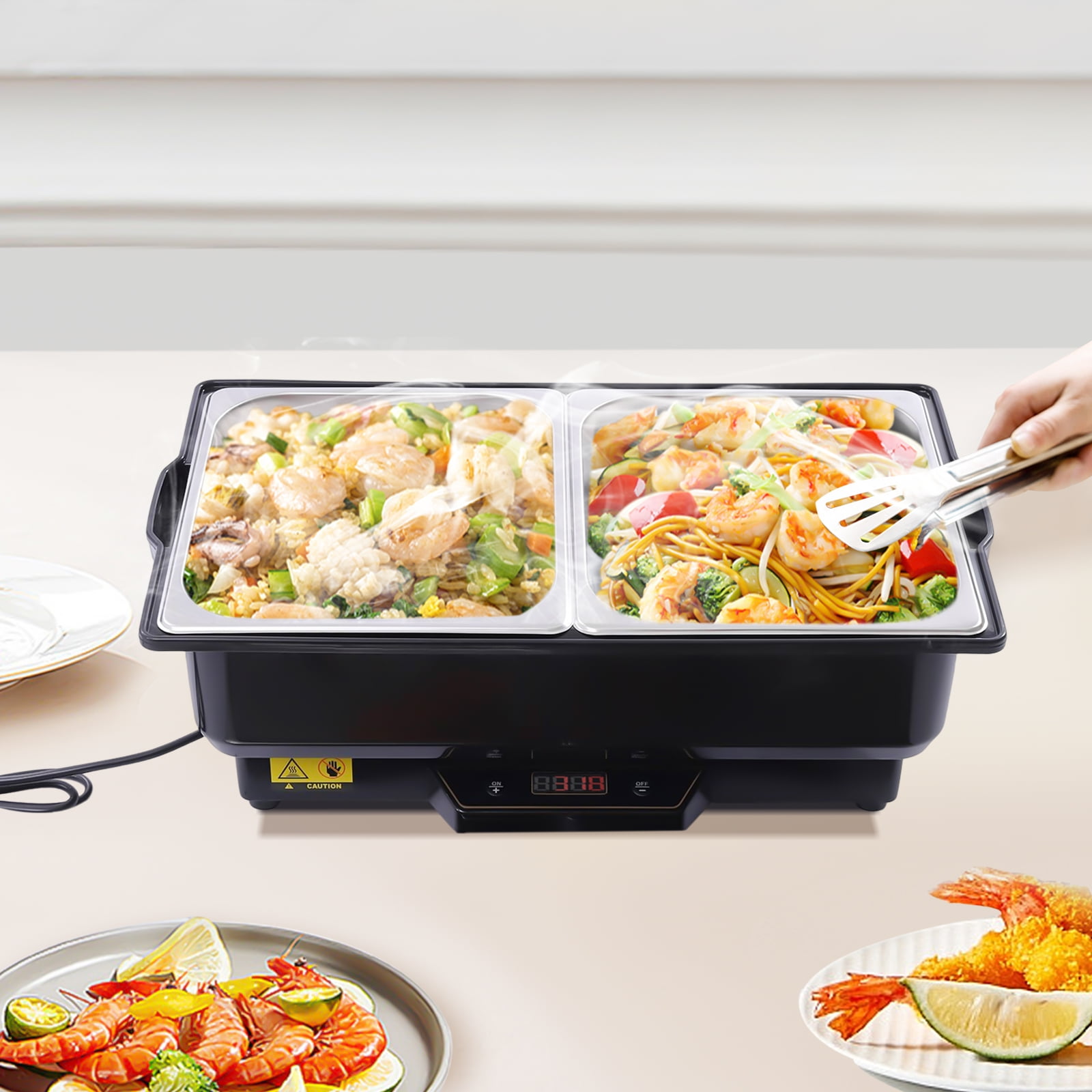 Fichiouy 110V Professional Electric Buffet Food Servers and Warmers ...