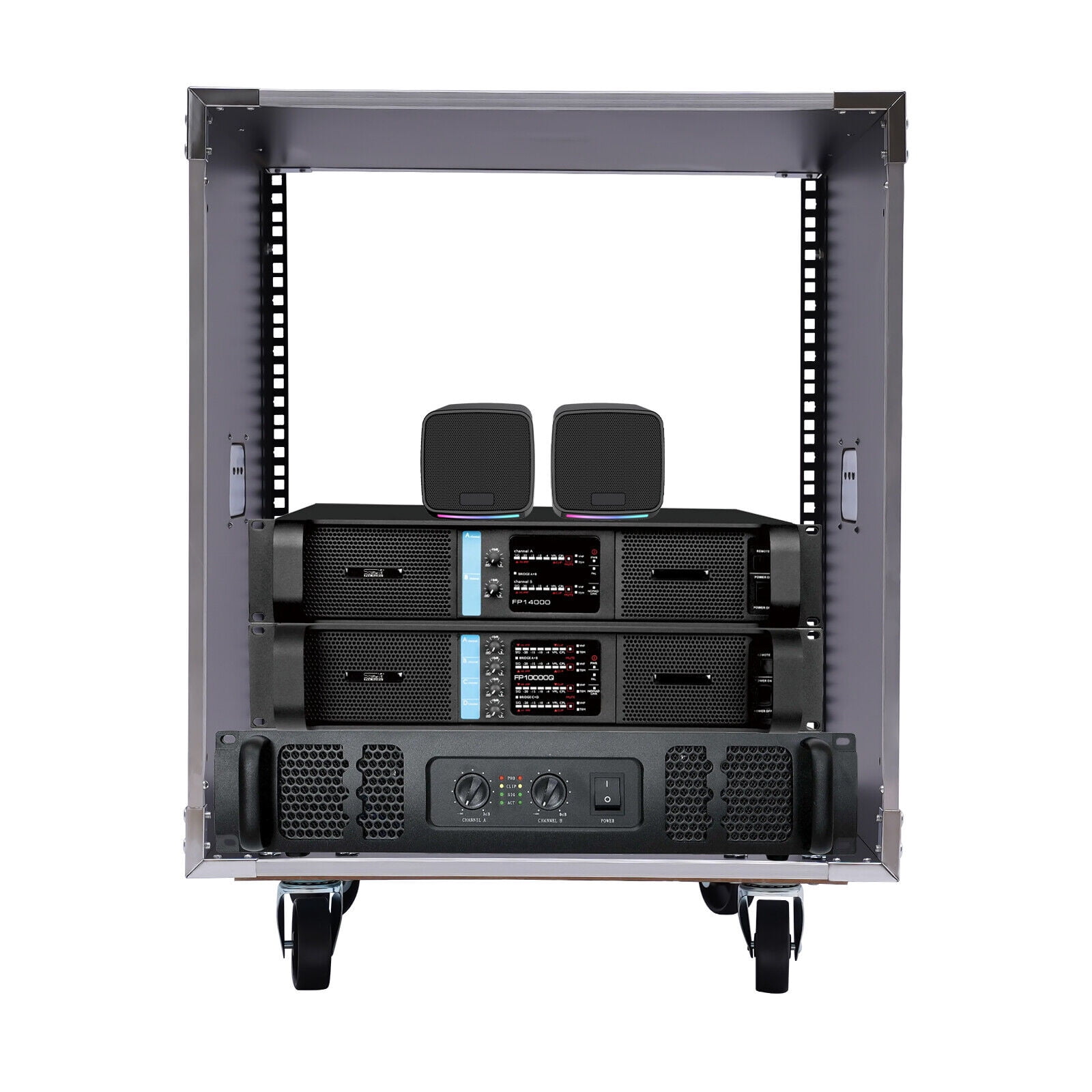 Fichiouy 12U Rolling Network Equipment Server Data Rack Built-in Handle ...