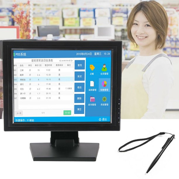 Fichiouy 17" LED Touch screen Monitor LCD Display VGA POS PC USB with ...