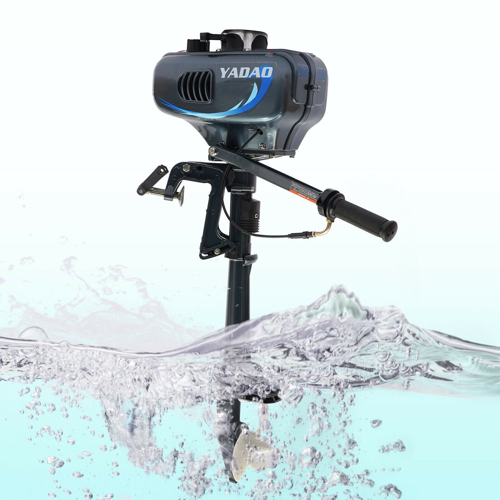 Fichiouy 2 Stroke 3.5HP Outboard Motor Fishing Boat Engine with Water ...