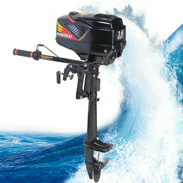 Fichiouy 2 Stroke 3.6HP Outboard Motor Fishing Boat Motor Boat Engine with Water Cooling CDI ...