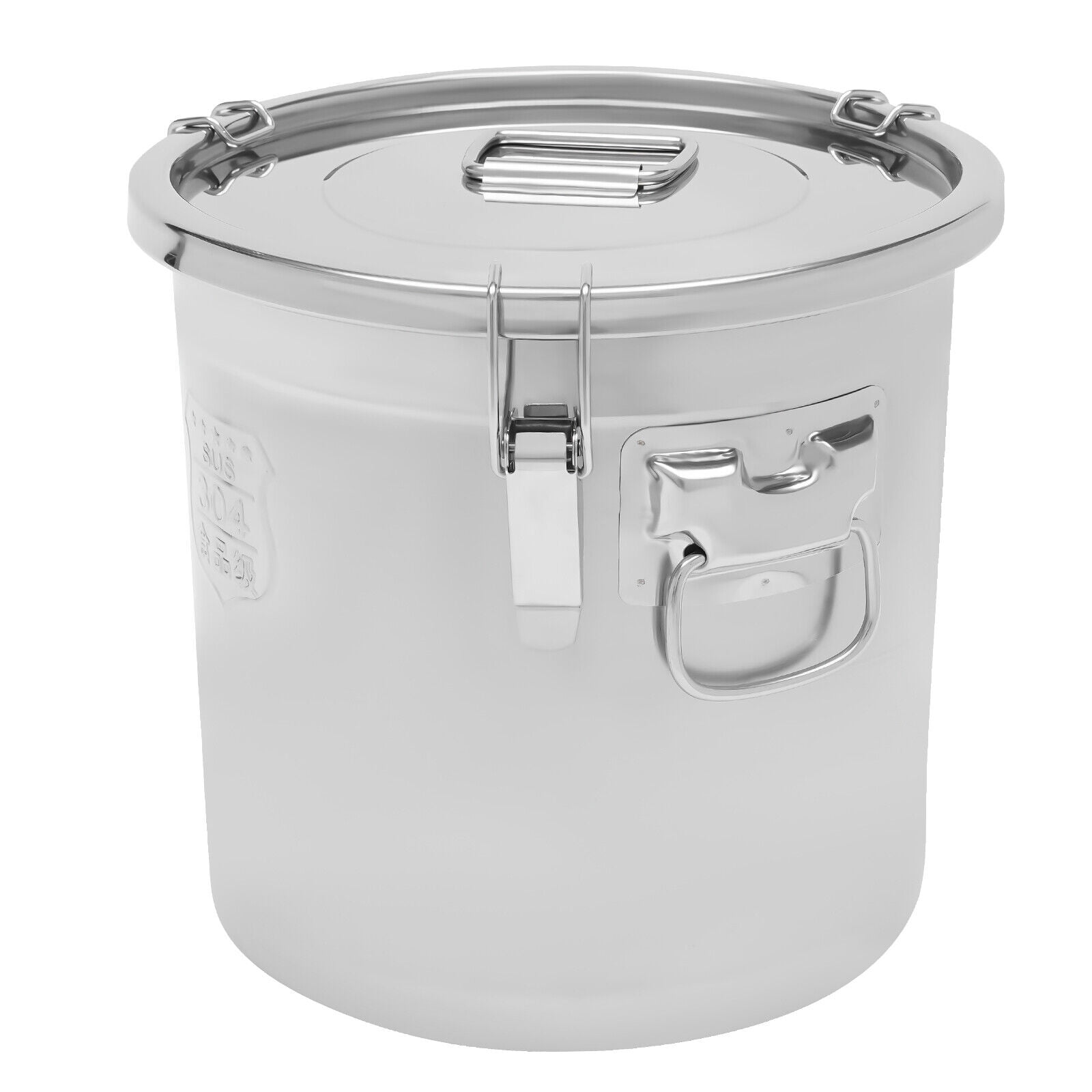 Fichiouy 21L Airtight Rice Bucket Stainless Steel Canister Food Storage ...