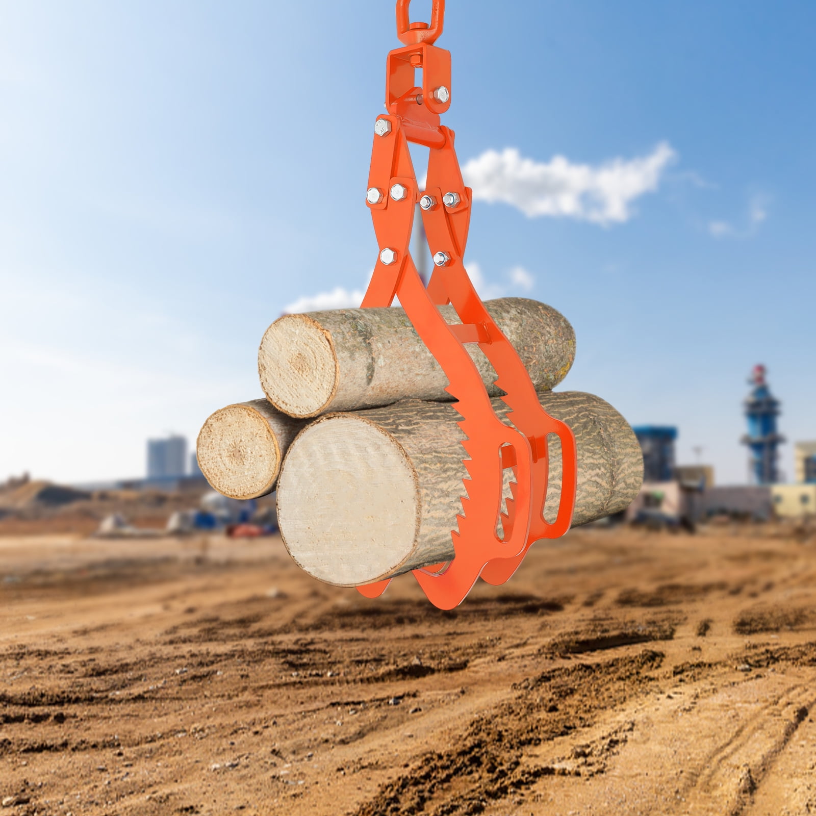 Fichiouy 28inch 4 Claw Log Grapple for Logging Tongs Eagle Claws Design ...