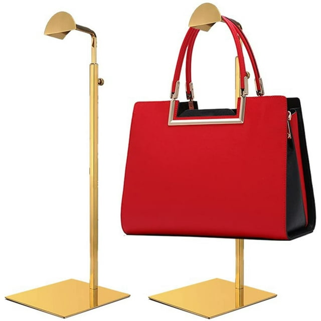 Fichiouy 2pcs Handbag Display Stand Hanger Bag Store Metal Adjustable ...