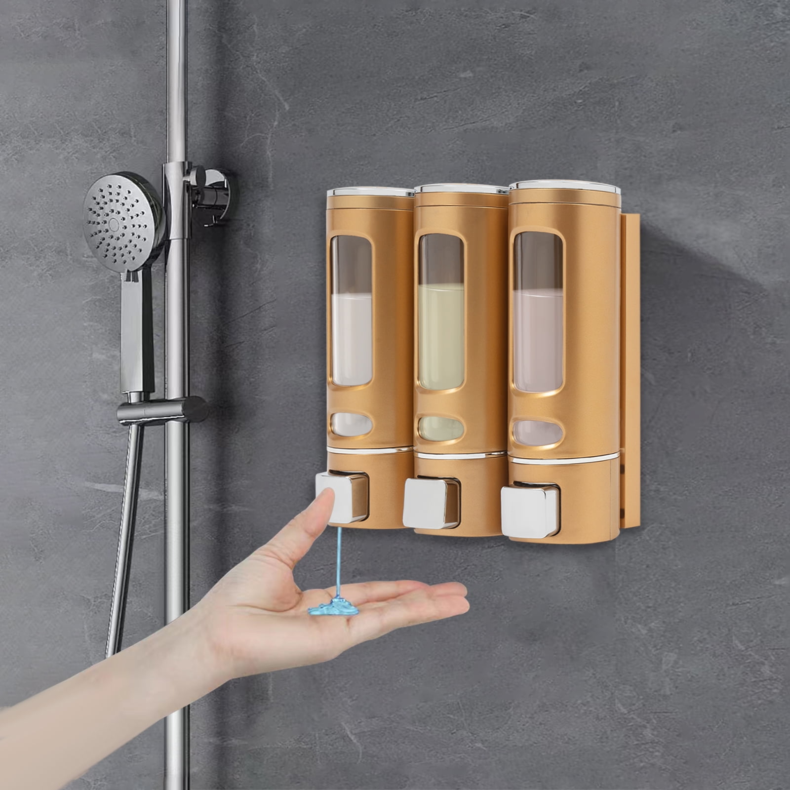 Fichiouy 3-in-1 Shower Soap Dispenser Soap Separator 3 Chamber for ...