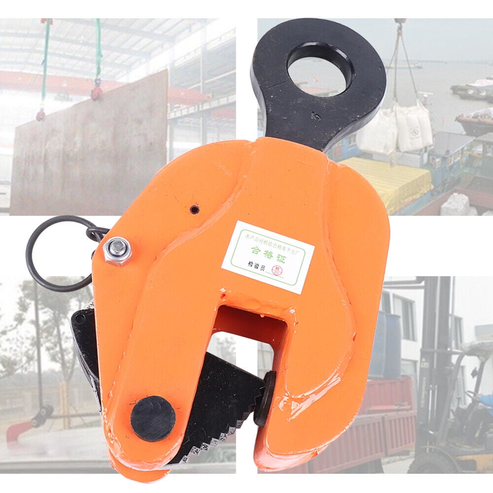 Fichiouy 3T Vertical Crane Hanging Steel Plate Clamp Heavy Duty ...