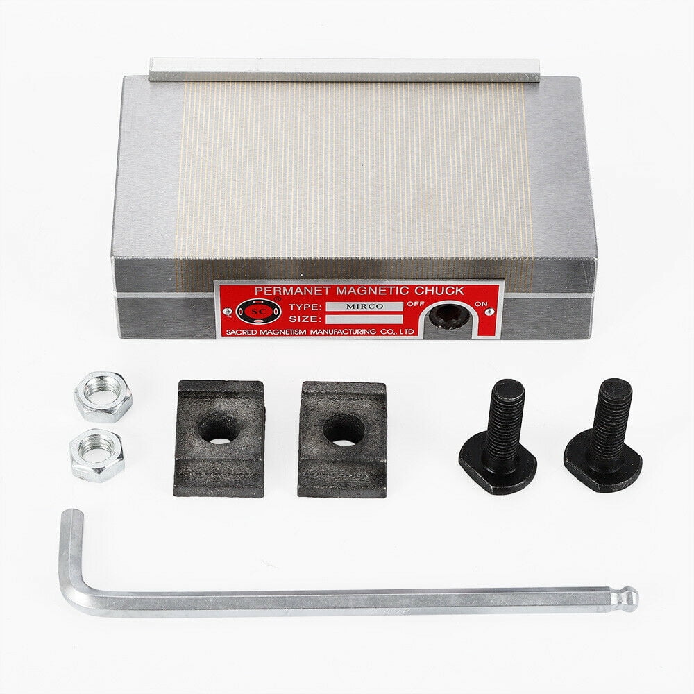 Fichiouy 4"x7" Rectangular Permanent Magnetic Chuck Grinding Lathe ...