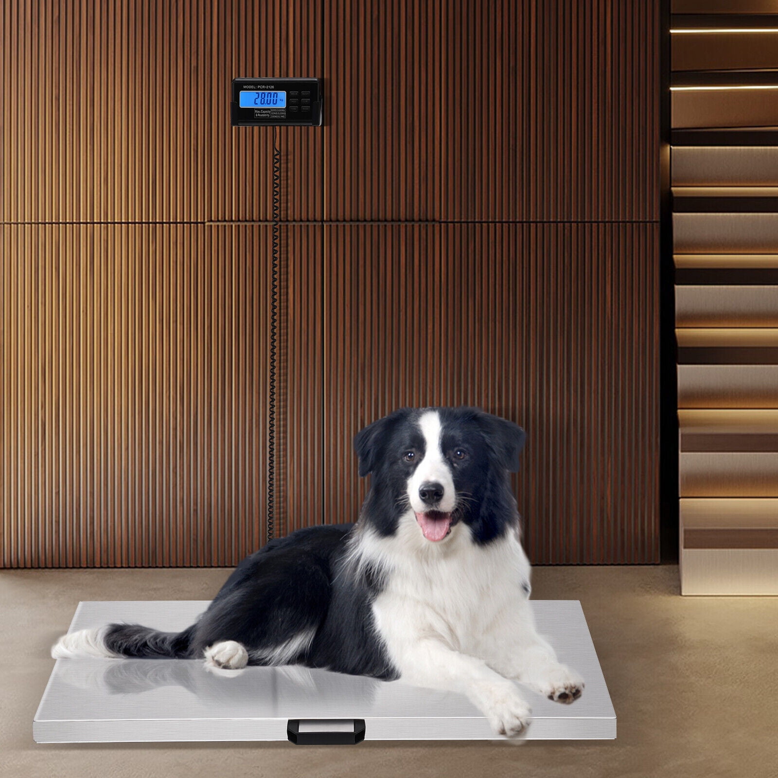 Fichiouy 440Lbs Digital Pet Scale Livestock Floor Anima Scale with LCD ...