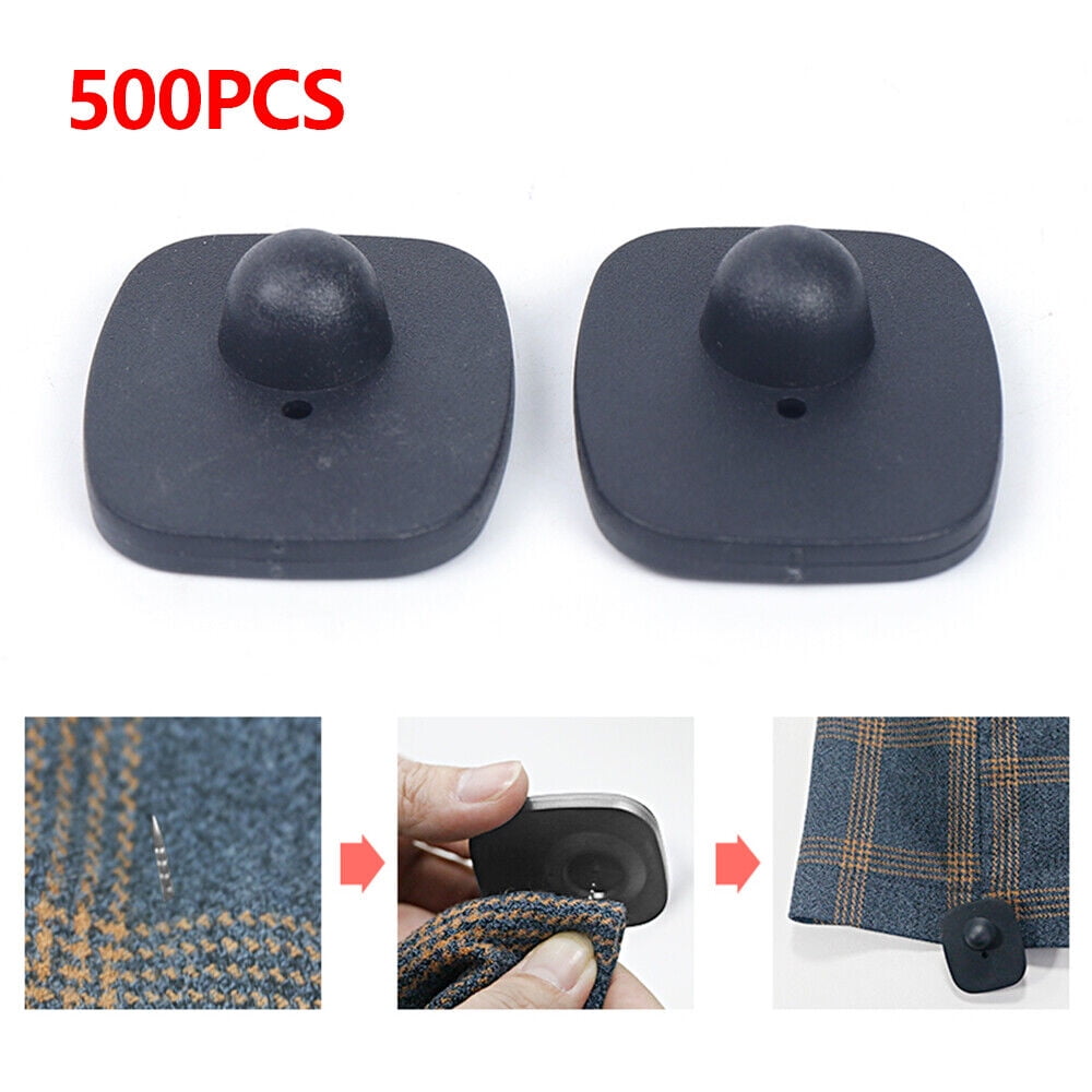 Fichiouy 500Pcs Hard Tags with Pins EAS Clothing Security 8.2 MHZ RF ...