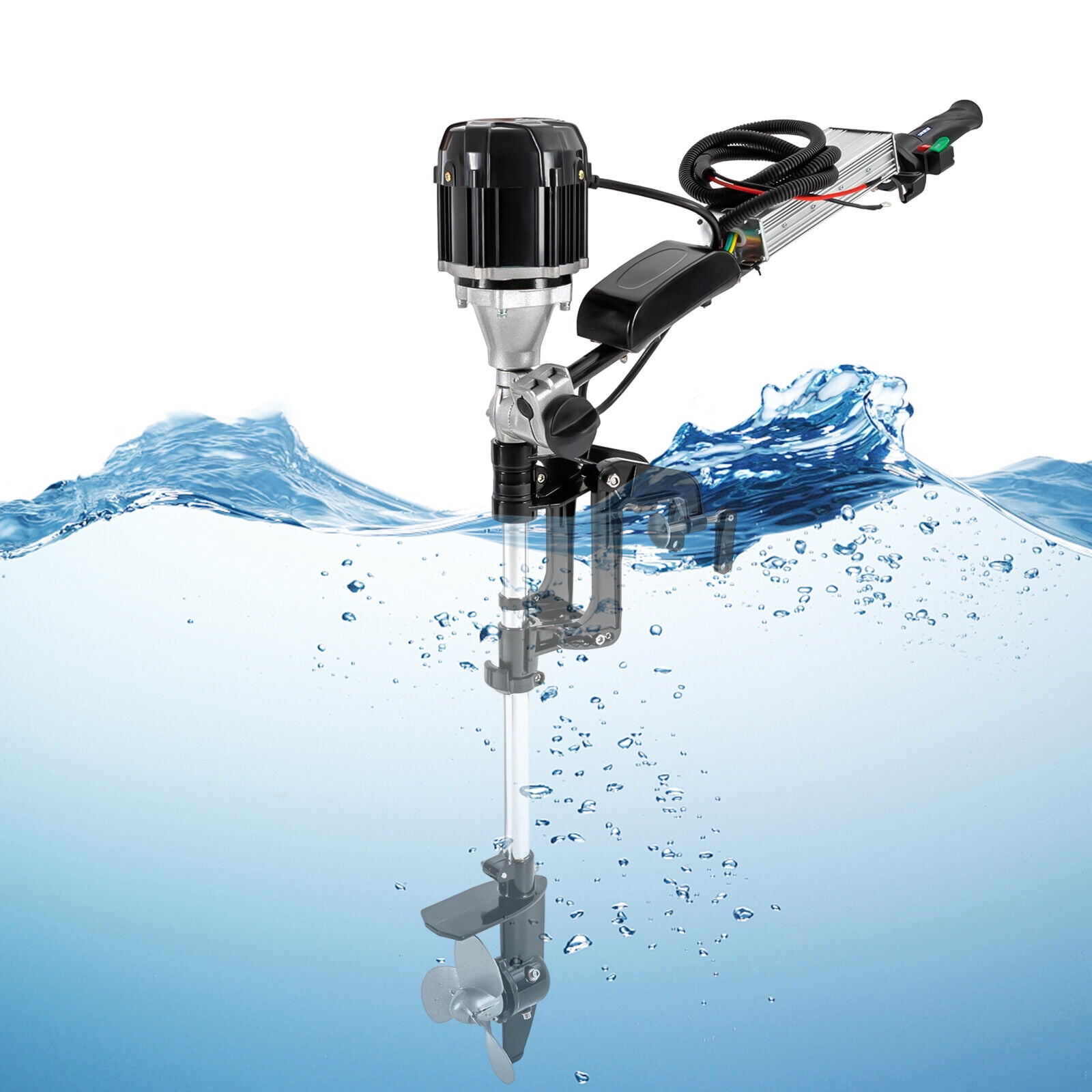 Fichiouy 5HP 1000W Electric Outboard Brushless Motor Heavy Duty Fishing ...